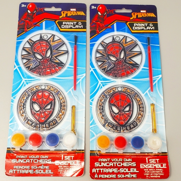Marvel | Toys | Marvel Spiderman Paint Your Own Suncatchers 2 Packs ...